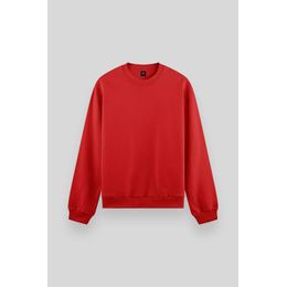 Herren Unifarben Rundhals-Sweatshirt