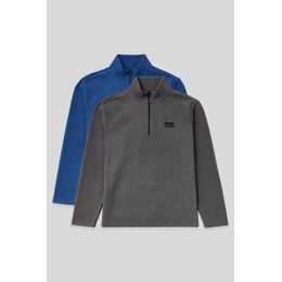 Herren Halb-Zip Pl&uuml;sch Sweatshirt