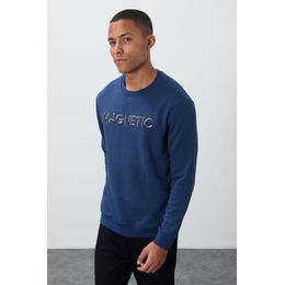 Herren Bedruckter Rundhals-Sweatshirt