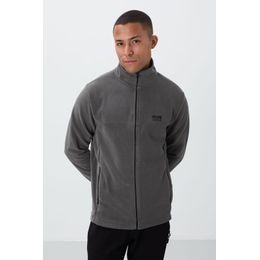 Herren Pl&uuml;sch Zip-Front Sweatshirt