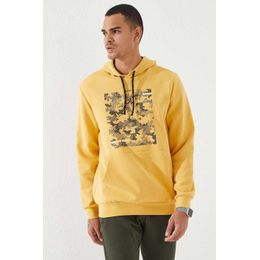 Herren Kapuzenpullover mit Camouflage-Print