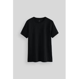 Herren Baumwolle Elasthan Rundhalsausschnitt T-Shirt