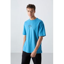 &Uuml;bergr&ouml;&szlig;en Baumwoll-Mix Logo T-Shirt