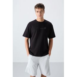 &Uuml;bergr&ouml;&szlig;en Baumwoll-Polyester Rundhalsausschnitt T-Shirt