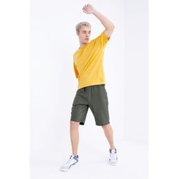 Herren-Jersey-Shorts mit Kordelzugbund