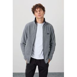 Herren Pl&uuml;sch-Zipp-Front Sweatshirt