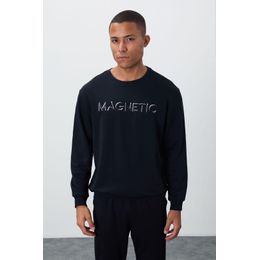 Herren Sweatshirt mit Rundhalsausschnitt und Print