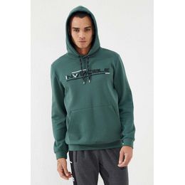 Herren bedruckter Kapuzenpullover mit Tasche