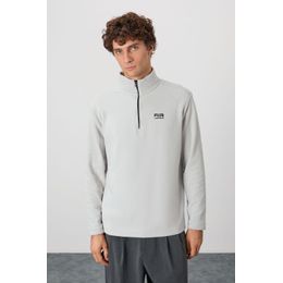 Herren-Pl&uuml;sch-Half-Zip-Sweatshirt