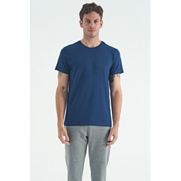 Herren Baumwoll-Elasthan Rundhals-T-Shirt