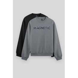 Herren Sweatshirt mit Rundhalsausschnitt und Print