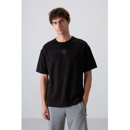 &Uuml;bergr&ouml;&szlig;e Bedrucktes Rundhals-T-Shirt