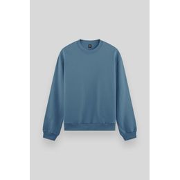Herren Unifarben Rundhals-Sweatshirt