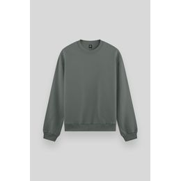 Herren Unifarben Rundhals-Sweatshirt
