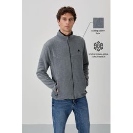 Herren Pl&uuml;sch Zip-Front Sweatshirt