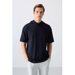 &Uuml;bergr&ouml;&szlig;e Kapuzen T-Shirt mit kurzen &Auml;rmeln