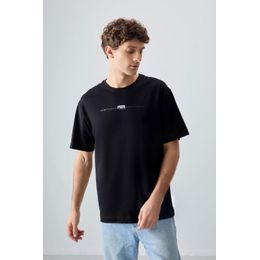 &Uuml;bergr&ouml;&szlig;en Baumwoll Crew-Neck Bedrucktes T-Shirt