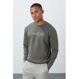 Herren Sweatshirt mit Rundhalsausschnitt und Print