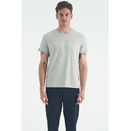 Herren Baumwoll-Elasthan Rundhals T-Shirt