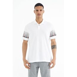 Herren Baumwoll-Polo-Kragen Bedrucktes T-Shirt