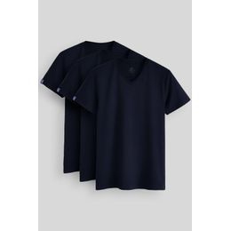 Herren Baumwolle Elastan V-Ausschnitt T-Shirt
