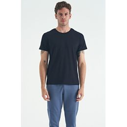 Herren Baumwoll-Elasthan Rundhals T-Shirt