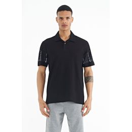 Herren Baumwoll-Polo-Kragen Bedrucktes T-Shirt