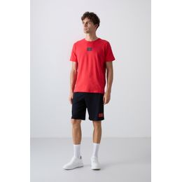 Bedrucktes Baumwoll-Jersey T-Shirt und Shorts-Set