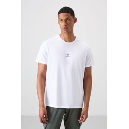 Herren T-Shirt mit Logo-Patch und kurzen &Auml;rmeln