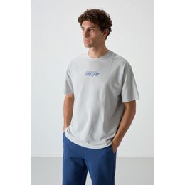 &Uuml;bergr&ouml;&szlig;en-Print-Baumwollmix-T-Shirt
