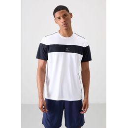 Herren Farbblock Rundhals-T-Shirt