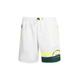 K by KARL LAGERFELD Karl Lagerfeld Herren Schwimmshorts Golf Wei&szlig;