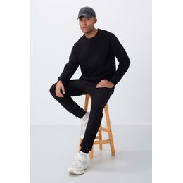 Herren Baumwoll-Polyester Fleece Sweatshirt und Hose Set