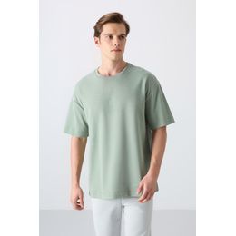 Oversized Baumwollmischung Crew Neck T-Shirt