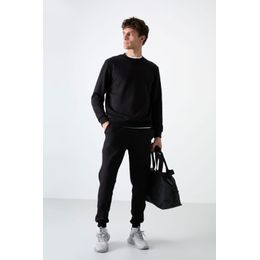 Herren Baumwoll-Polyester Fleece Sweatshirt- und Hose-Set