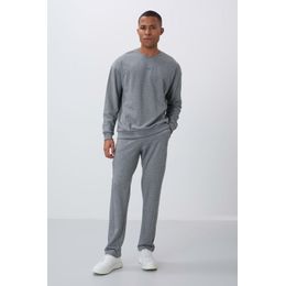 Herren Baumwoll-Polyester Fleece Sweatshirt- und Hosen-Set