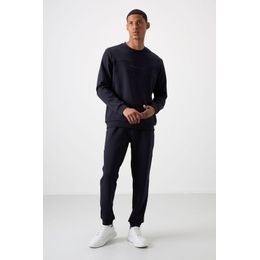 Bedrucktes Fleece-Sweatshirt und Hose Set