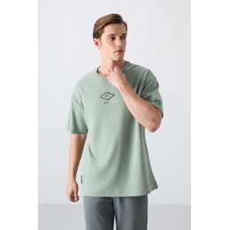 Oversized Baumwollmischung Logo-T-Shirt