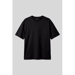 Oversized Baumwollmischung Rundhalsausschnitt T-Shirt