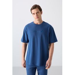 &Uuml;berdimensioniertes Baumwoll-Polyester Rundhalsausschnitt T-Shirt