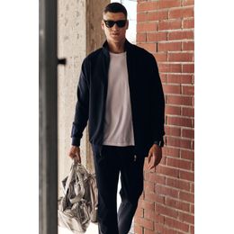 Herren Sweatshirt mit Rei&szlig;verschlusskragen und Hose Set