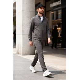 Herren Sweatshirt mit Rei&szlig;verschlusskragen und Hose Set