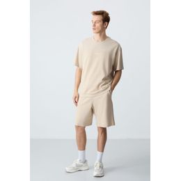 Herren Oversized T-Shirt und Shorts-Set aus Baumwollmischung