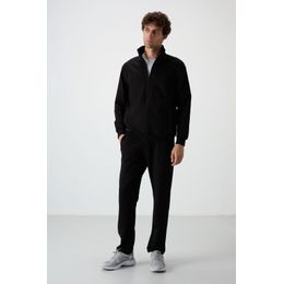 Herren Strickfleece Sweatshirt- und Hosen-Set