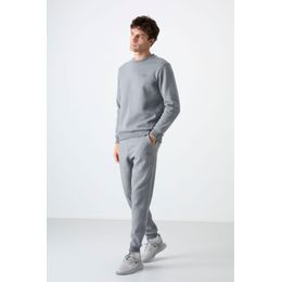 Herren Sweatshirt und Hose Set aus Baumwolle-Polyester-Fleece