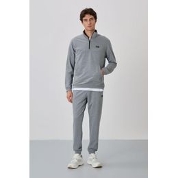 Herren Sweatshirt-Set mit Rei&szlig;verschluss und Hose