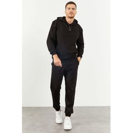 &Uuml;bergro&szlig;er Kapuzen-Sweatshirt- und Hosenanzug