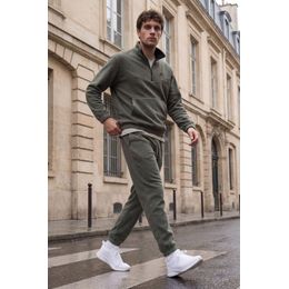 Herren-Polyester-Sweatshirt- und-Hosen-Set
