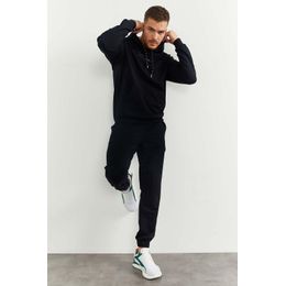 Oversize Kapuzen-Sweatshirt und Hosen-Set