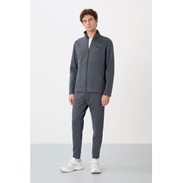 Herren Sweatshirt- und Hosen-Set mit Rei&szlig;verschlusskragen